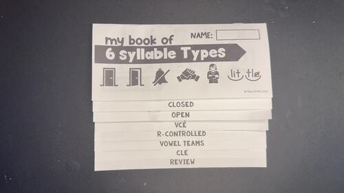 6 Syllable Types Review | Word Mapping Foldable Book |Decoding & Encoding