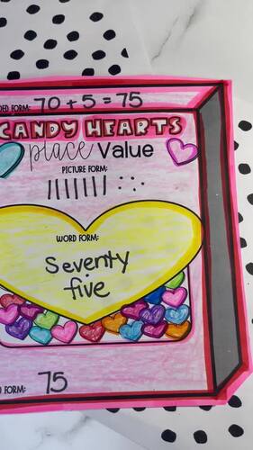Valentine Math Place Value Craft by The Teaching Diva Corner | TPT