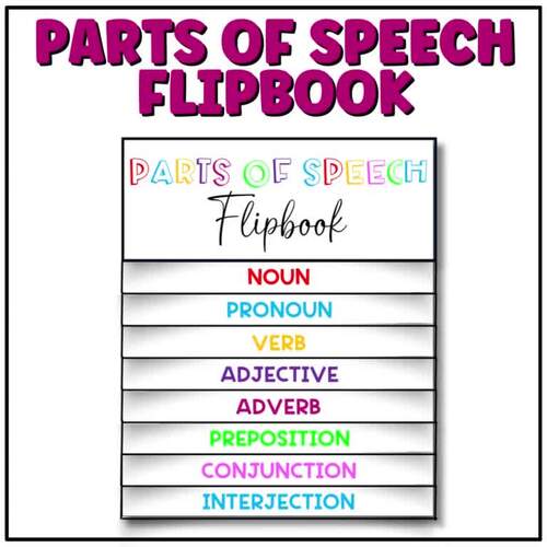 Parts of Speech Interactive Flipbook | No-Prep Grammar Practice for ...