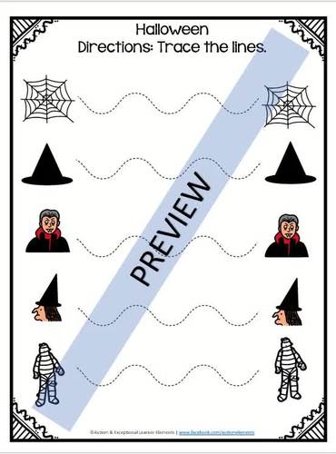 Halloween Fine Motor & Writing Activities- Halloween- Autism & SPED ...