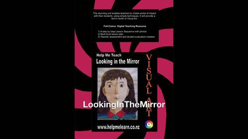 SELF PORTRAIT Art project a realistic version guided lesson plan 3rd-6th