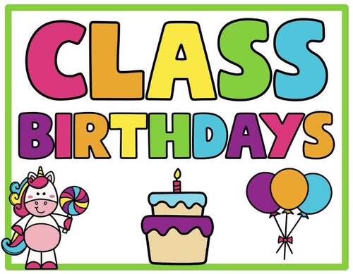 Classroom Birthday Wall Display | Rainbow Unicorn | Class Community ...