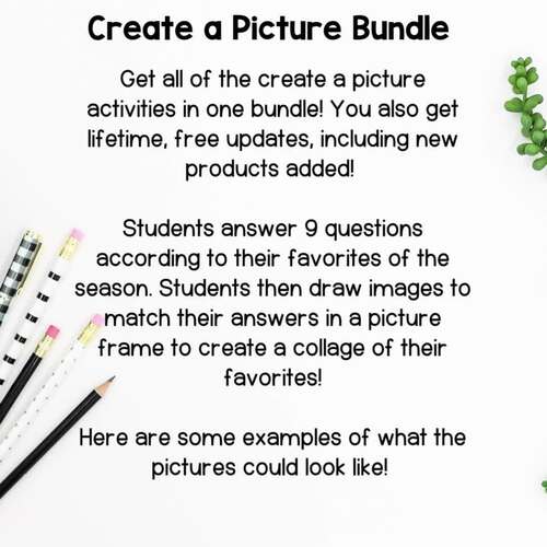 Create a Picture Bundle | Upper Elementary by Mint for Math | TPT
