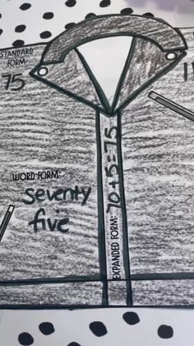 50s Math Place Value Craft by The Teaching Diva Corner | TPT