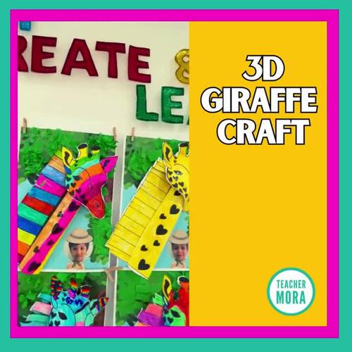 3D Giraffe Craft Activity | Personalized Giraffe | Savanna - Grassland ...