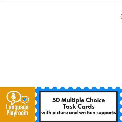 Analogies and Word Relationships Boom Cards - 50 Task Cards for Speech ...