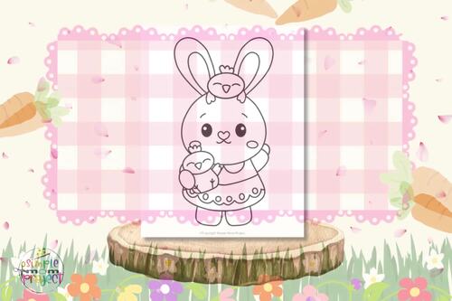 Charming and Cute Kawaii Bunny Coloring Pages for Springtime Fun!