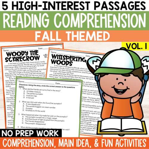 Fall Reading Comprehension Passages and Questions / Fall Activity Packet
