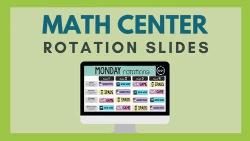 Math Rotation Chart Center Slides - Digital Rotation Chart for Math Centers