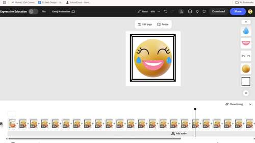 Emoji Animation Digital Art in Adobe Express 8th to 11th Grade turnkey