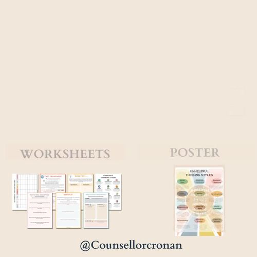 Cognitive distortion cards, cognitive distortions worksheets, unhelpful ...