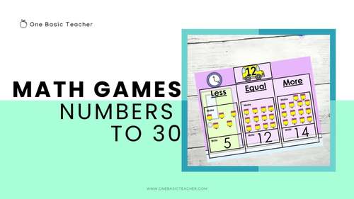 Numbers to 30 Low-Prep Games by One Basic Teacher | TPT