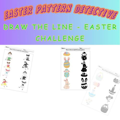 Easter Pattern Detective: Draw the Line - Easter Challenge by AZURY