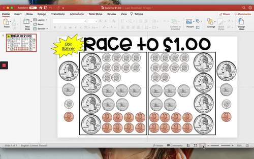 DIGITAL // Math Game: Race to $1.00 by Claudias Class | TPT