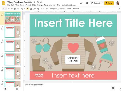 Google Slides PPT Game Template | Digital Editable Self-Checking ...