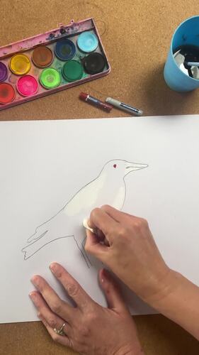 Magpie Art Template | Australian Birds Project | Australian Animals ...