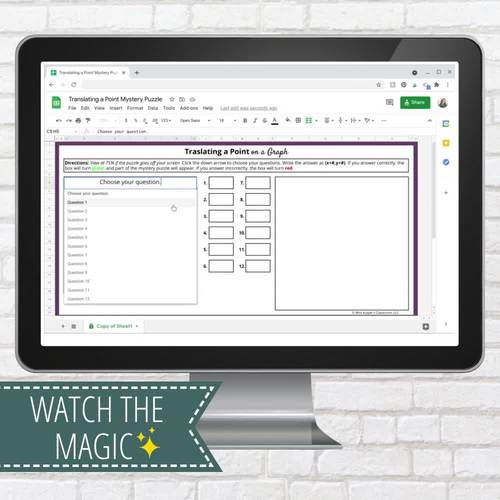 Geometric Transformations Translations Self-Checking Activity | TPT