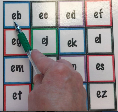 Blending 2 Sounds with Short Vowel -e by Reading on Strawberry Lane