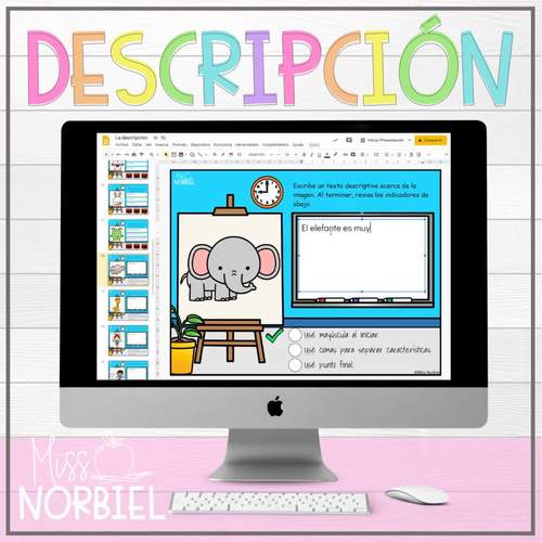 Descriptive writing for Google Classroom™ Textos descriptivos La ...