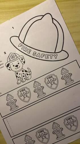 Fire Safety Week Craft | Printable Firefighter Hat Crowns for Kids by ...