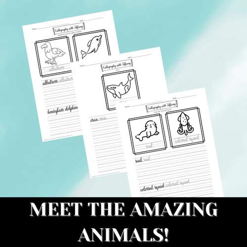 ANTARCTIC ANIMALS | Fun & Educational Cursive Handwriting Practice ...