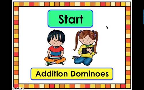 Addition Dominoes: PowerPoint Game w/VIDEO PREVIEW: Addition Facts to 10