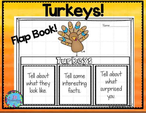 Thanksgiving ESL Turkeys Writing Flap Books! Writing Activities!