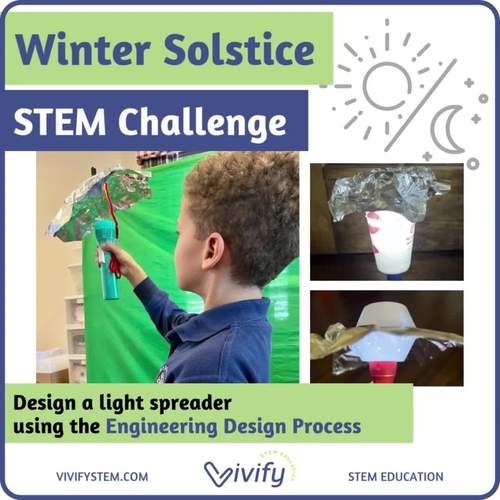 Winter Solstice STEM Challenge + Light Reflection Activity by Vivify STEM