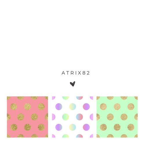 Pastel Polka Dots Gold Glitter Digital Paper, Seamless Cute Patterns ...
