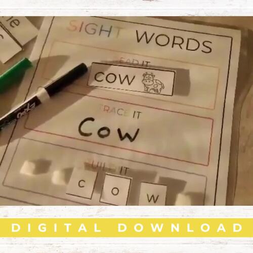 Kindergarten and 1st Grade Sight Words | Fry's List | Activity by ...