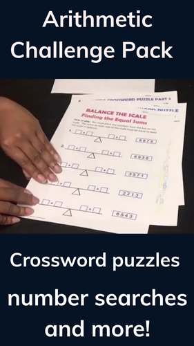 Arithmetic Challenge Pack: Basic Operation Puzzles by Infinity Math ...