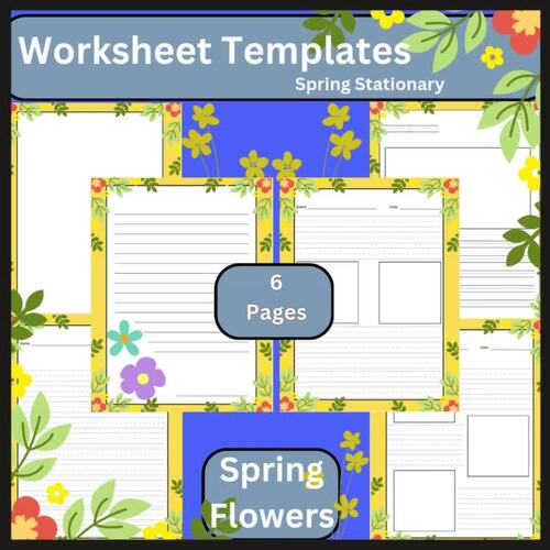 Spring Flowers, Worksheets, Printable Handouts, Handwriting, by ...