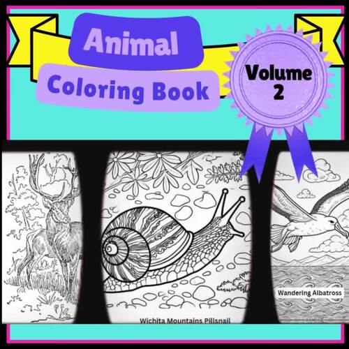 Animal Coloring Book - Volume 2: Explore Different Species & Creative ...