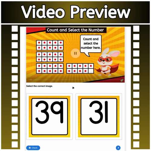 Count and Select the Number: Numbers 1-50 Digital Resources by Schooler ...