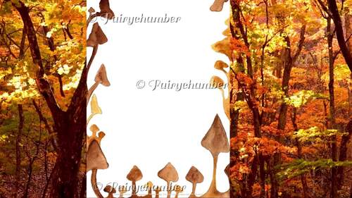 Autumn & Halloween Watercolor Borders Clip Art Bundle by Fairychamber