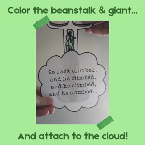 Jack and the Beanstalk Craft - Sliding Paper Pop-Up Fairy Tale Bulletin ...