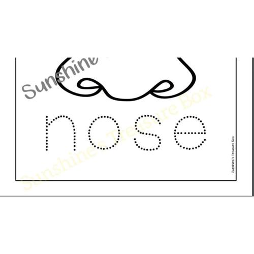 USA Human Body Parts Trace & Color Sheets | Trace & Color Sheets | Body ...