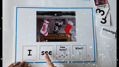 Christmas Speech Therapy Activity | Sentence Building by Angie S