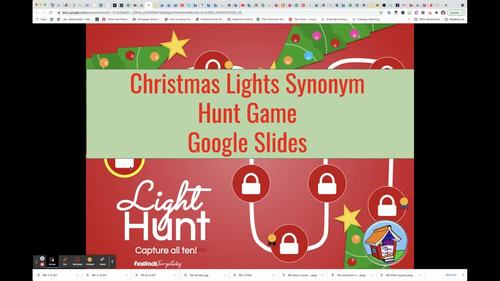 Christmas Lights Synonym Game for Google Slides™ and PowerPoint™