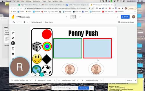 Digital Elkonin boxes-"Penny push"-8 Jamboard bundle that are fully ...