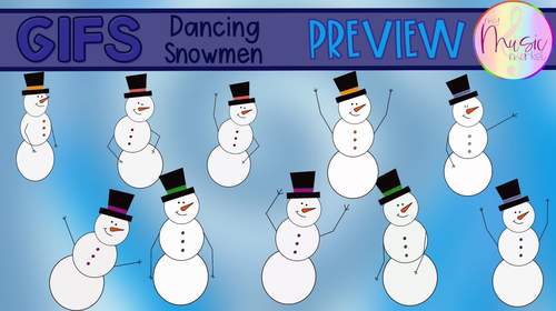 Dancing Snowmen | ANIMATED GIFS by My Music Market | TPT