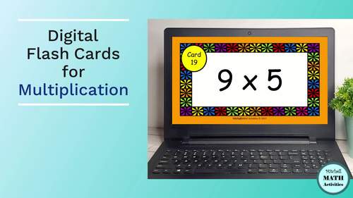 Digital Multiply by 9 Flash Cards for Multiplication Fact Fluency