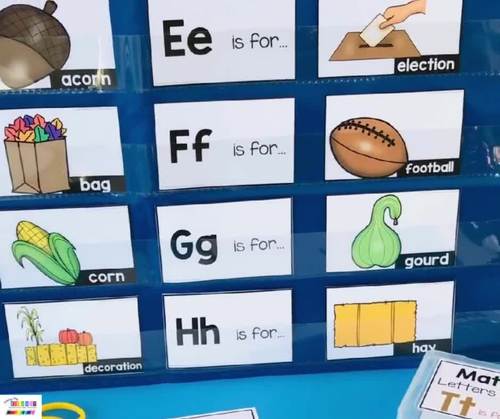Letter Names Sounds Spanish Bilingual Kindergarten Literacy Center Fall ...