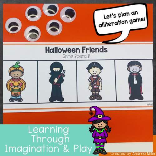Alliteration Activity Halloween Friend | TPT