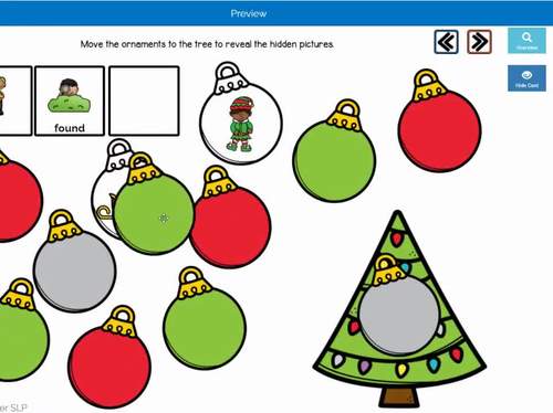 Christmas Core Vocabulary Word AAC Boom Cards for Speech Therapy