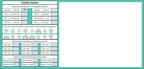 Bundle (3) Autumn/Thanksgiving Fractions/Decimals/Percentages Pixel Art