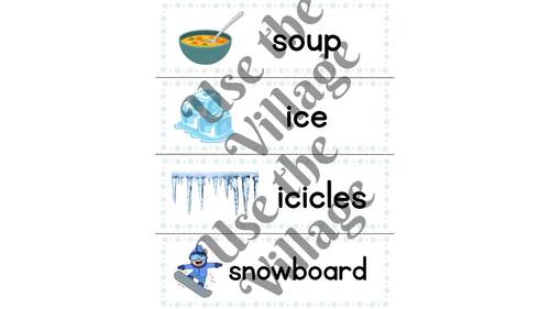 Winter Word Wall! Preschool / Kindergarten January Feb Vocabulary Write ...