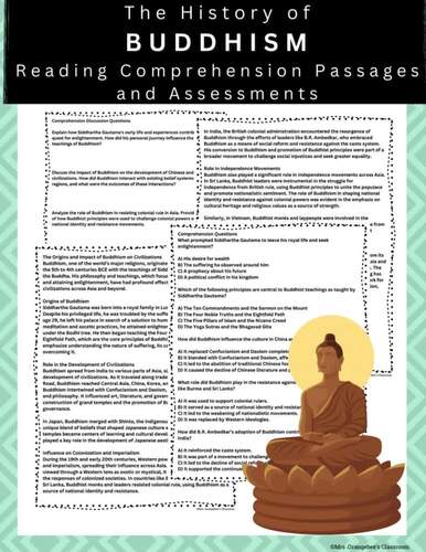 World History Religion Bundle Social Studies Comprehension Passages ...