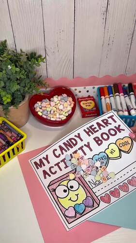 Valentine Candy Heart Activities | Math & Literacy Centers | CVC Words ...