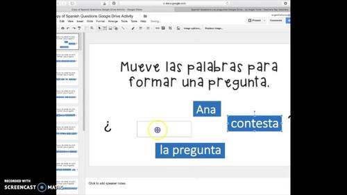Yes No Questions, Question Words in Spanish Google Drive & Notebook ...